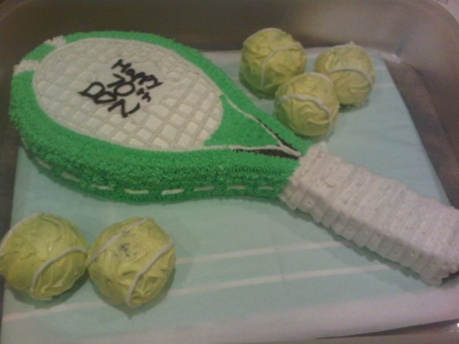 Tennis Racket And Tennis Balls - CakeCentral.com