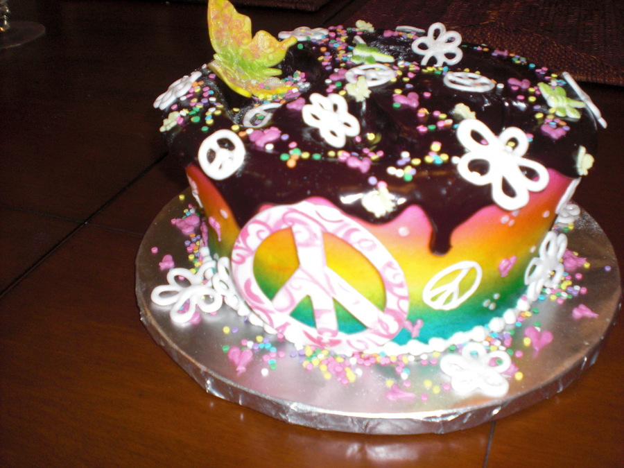 Peace Sign Cake - CakeCentral.com