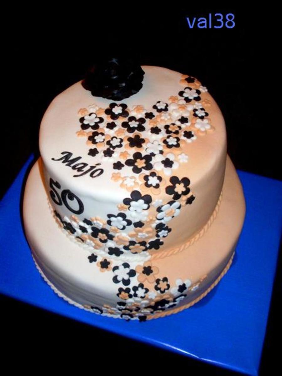 White-Brown Cake - CakeCentral.com