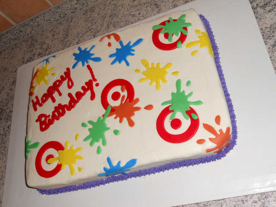 Paintball Themed Birthday Cake - CakeCentral.com