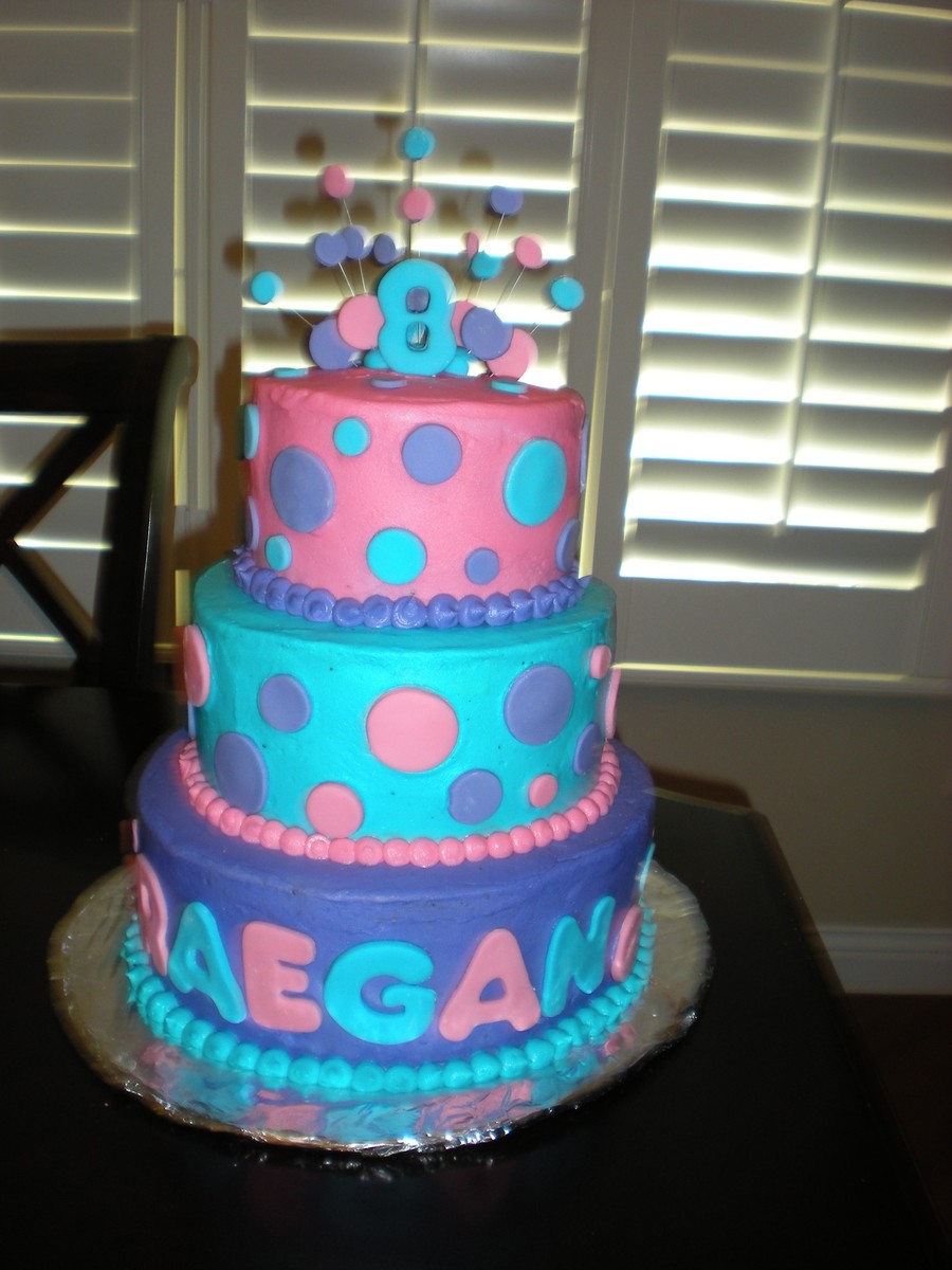 Dots Birthday Cake - CakeCentral.com