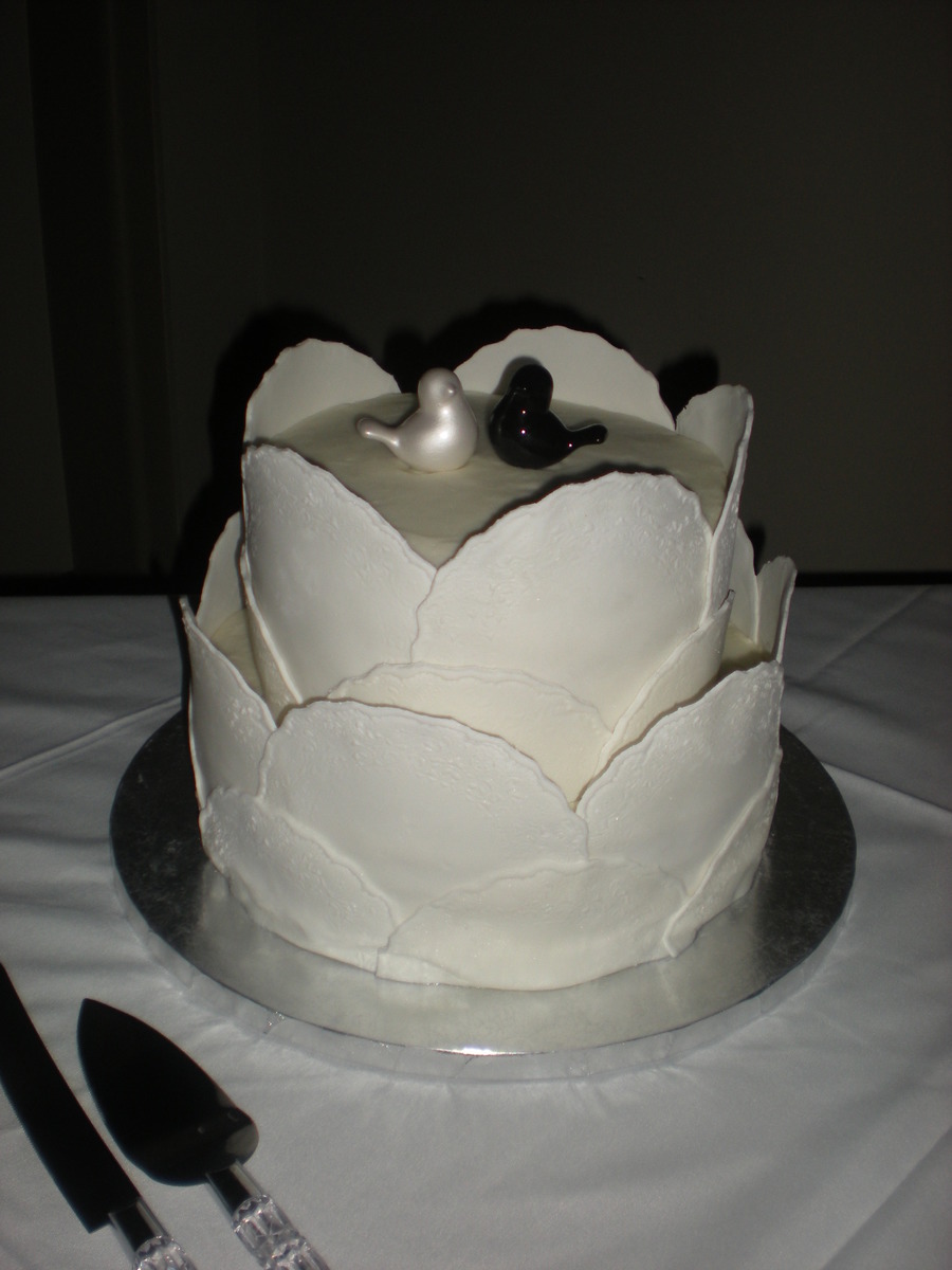 Doily Wedding Cake - CakeCentral.com