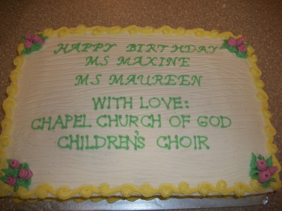 Church Birthday - CakeCentral.com
