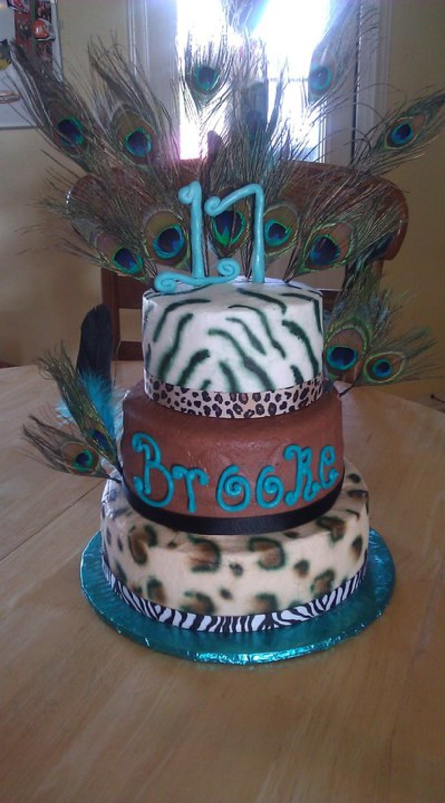 Animal Print Birthday Cake - CakeCentral.com
