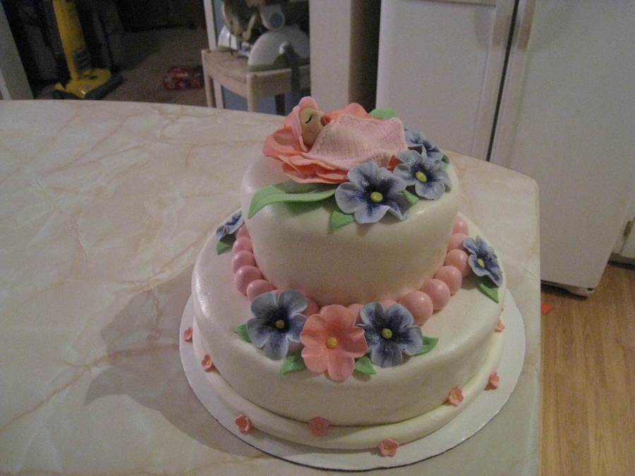 Flower Baby Cake - CakeCentral.com