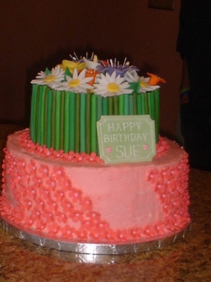 First Stacked Birthday Cake - CakeCentral.com