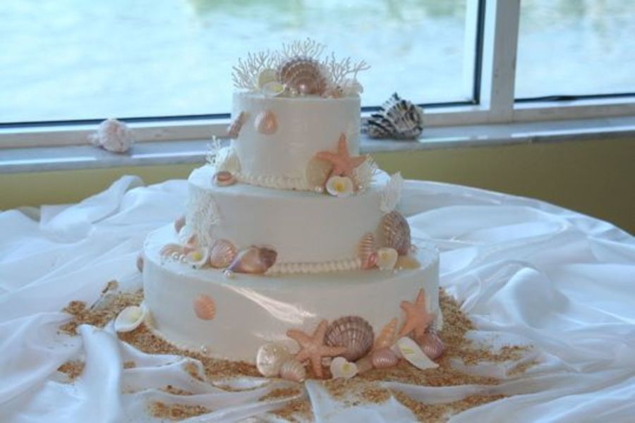 Seashell Wedding Cake - CakeCentral.com