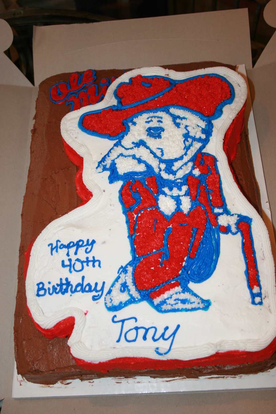 Ole Miss Brithday Cake - CakeCentral.com
