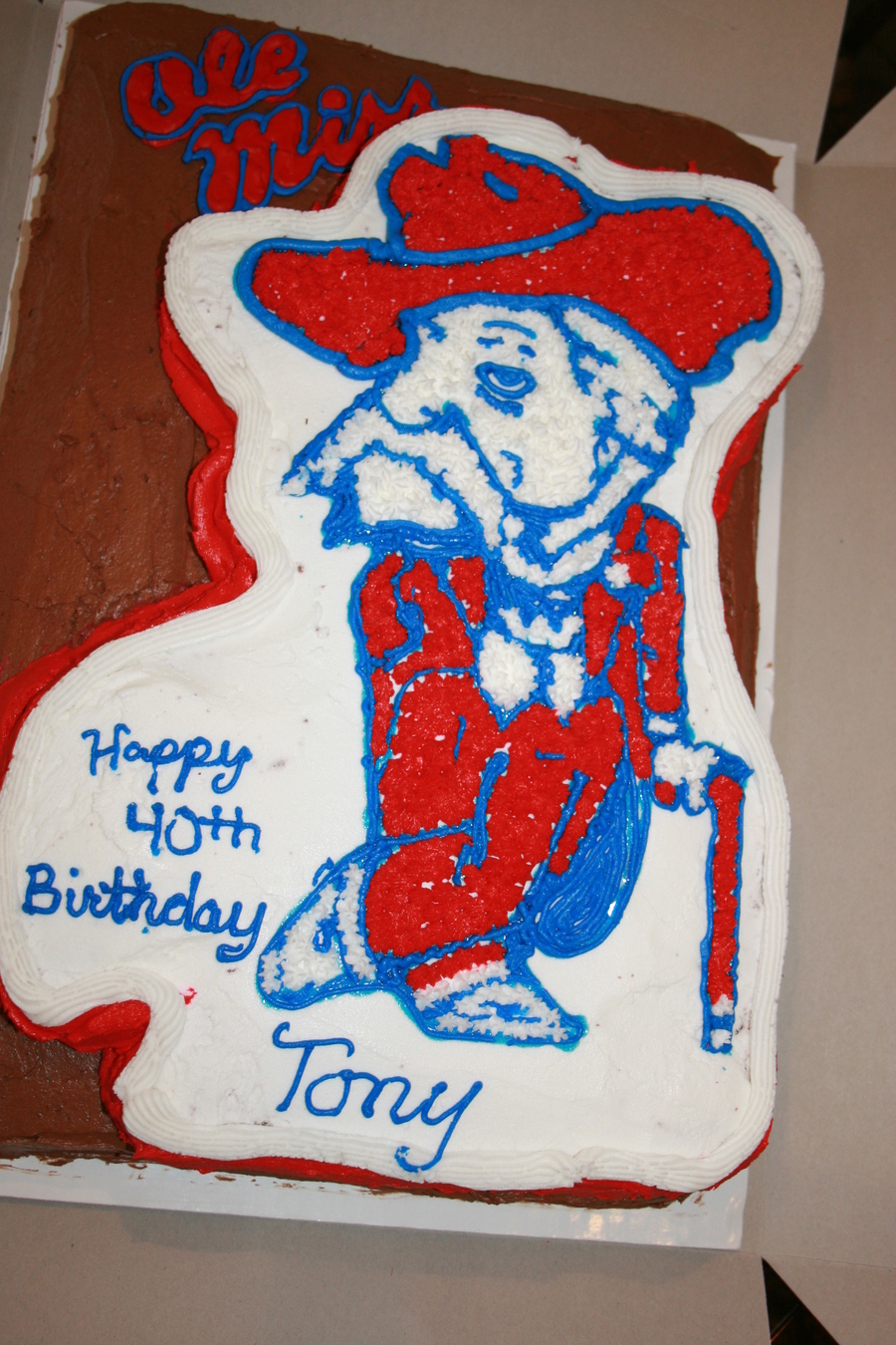 Ole Miss Brithday Cake - CakeCentral.com