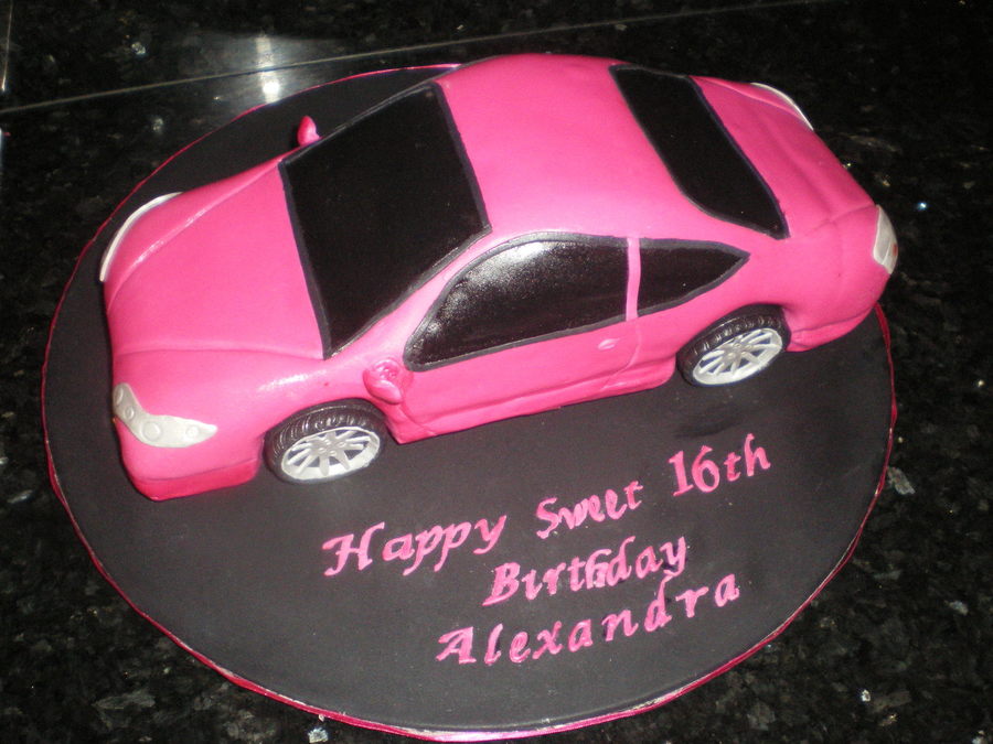 Pink Car Cake - CakeCentral.com