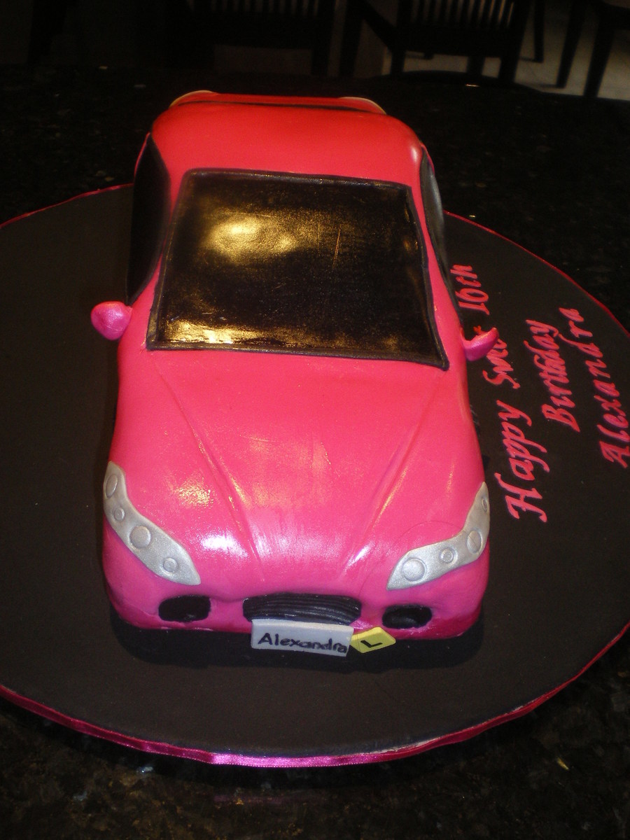 Pink Car Cake - CakeCentral.com