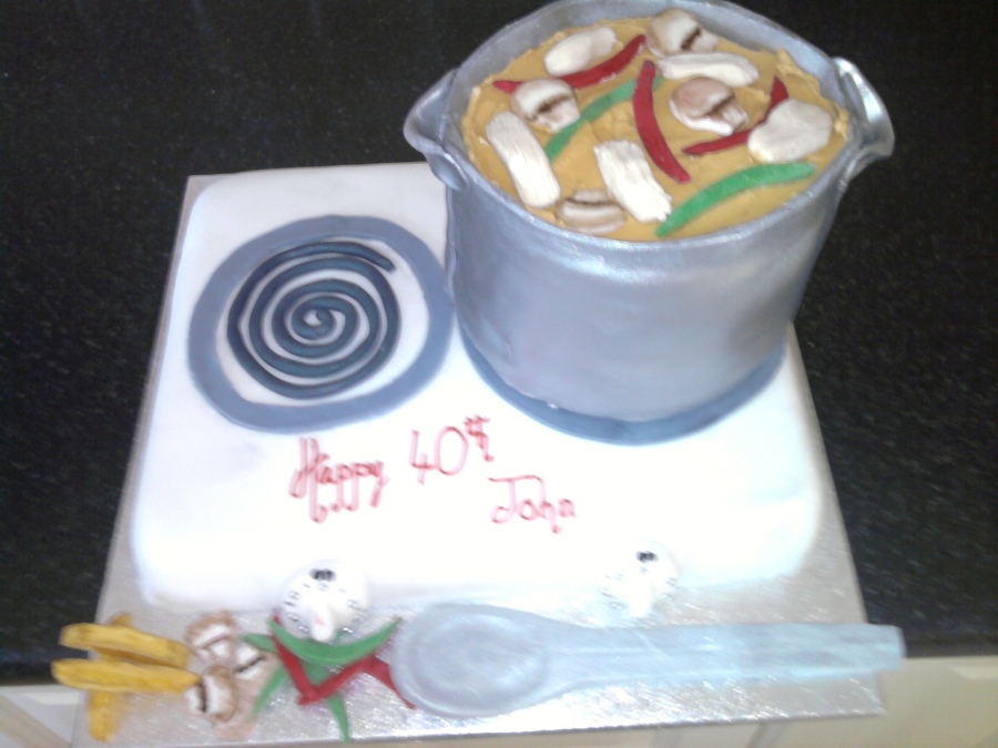 40Th Birthday Cake For A Chef - CakeCentral.com