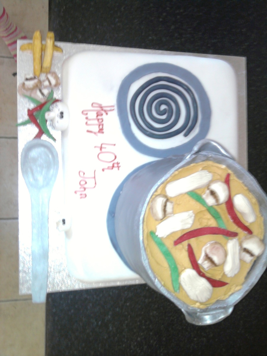 40Th Birthday Cake For A Chef - CakeCentral.com