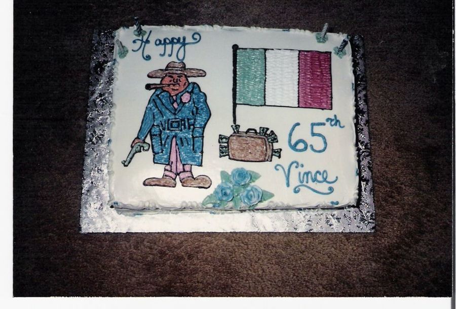 Gangster Sheet Cake - CakeCentral.com