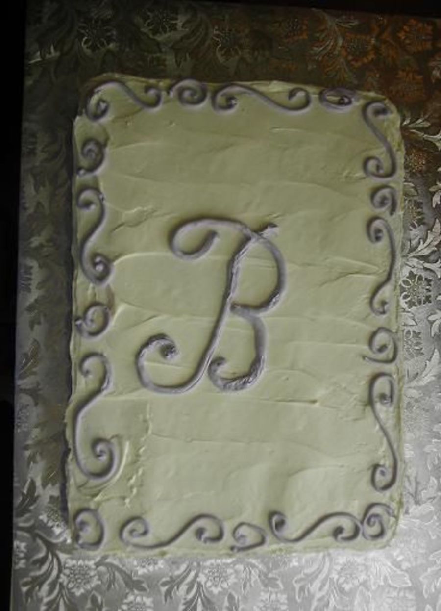 Simple Monogram - CakeCentral.com