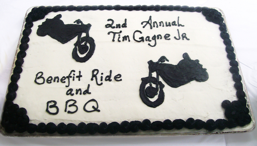 Black & White Stencil Motorcycle Cake - CakeCentral.com