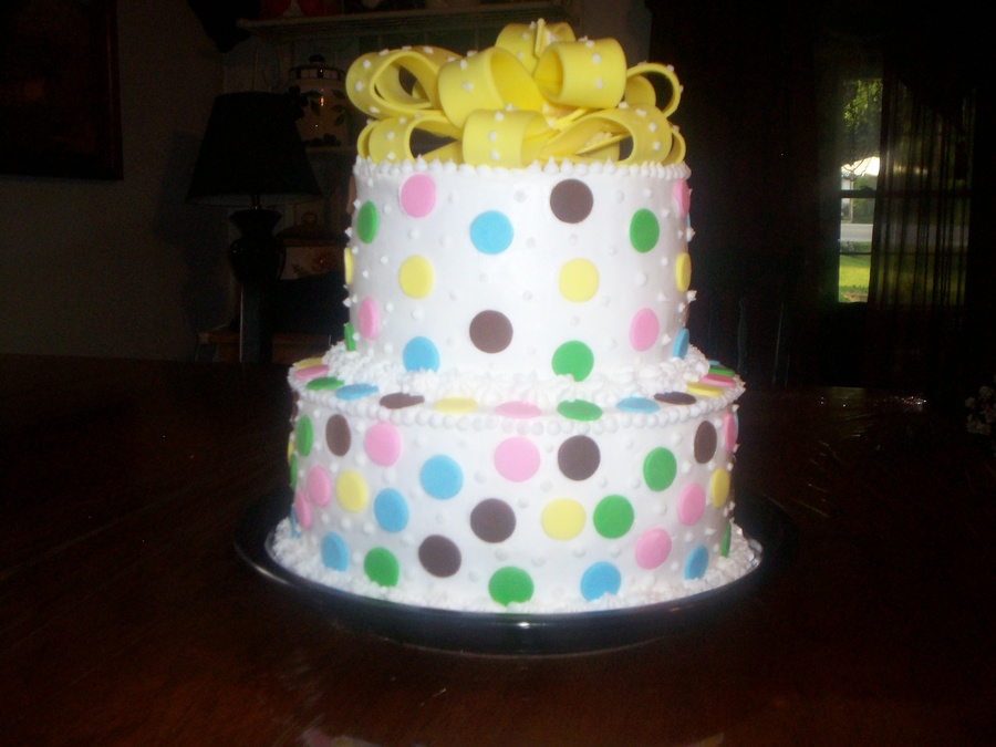 Polka Dot Themed Cake - CakeCentral.com