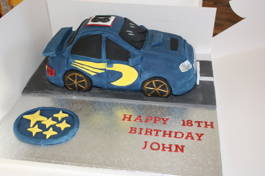 Subaru Car Birthday Cake - CakeCentral.com