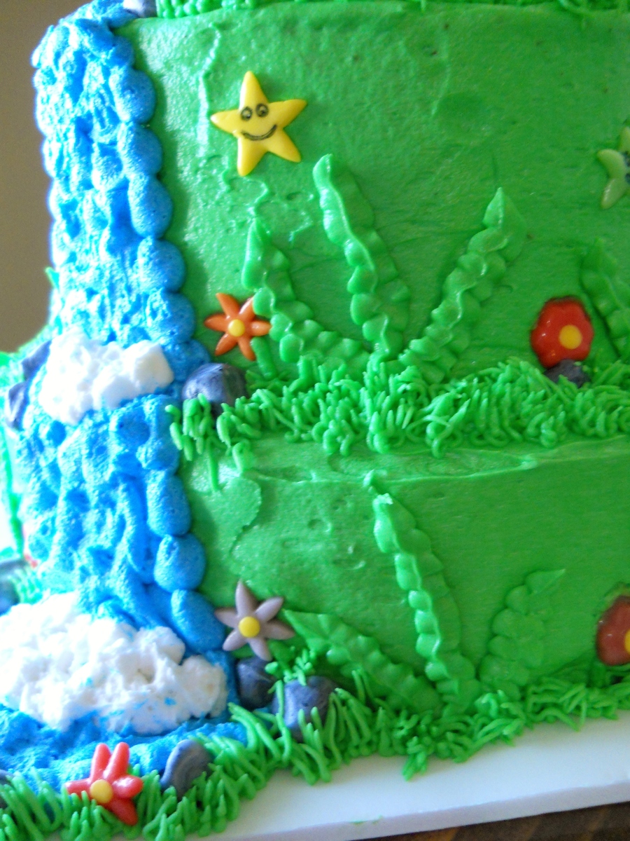 Dora The Explorer Waterfall Cake - CakeCentral.com