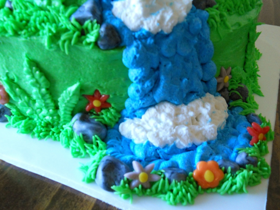 Dora The Explorer Waterfall Cake - CakeCentral.com