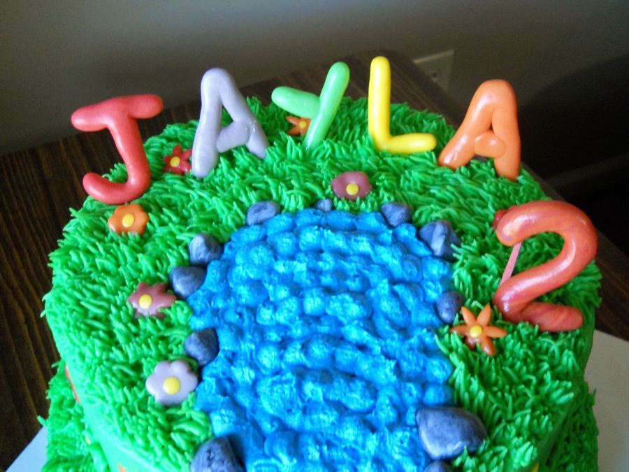 Dora The Explorer Waterfall Cake - CakeCentral.com