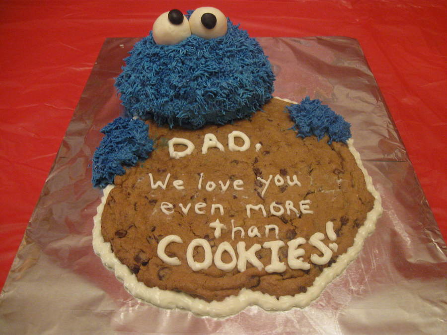Dad's Cookie Monster Cake - CakeCentral.com