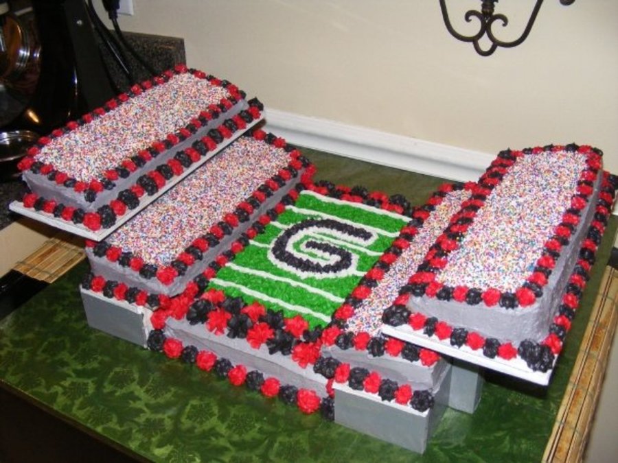 Ga Bulldogs Stadium Cake - CakeCentral.com