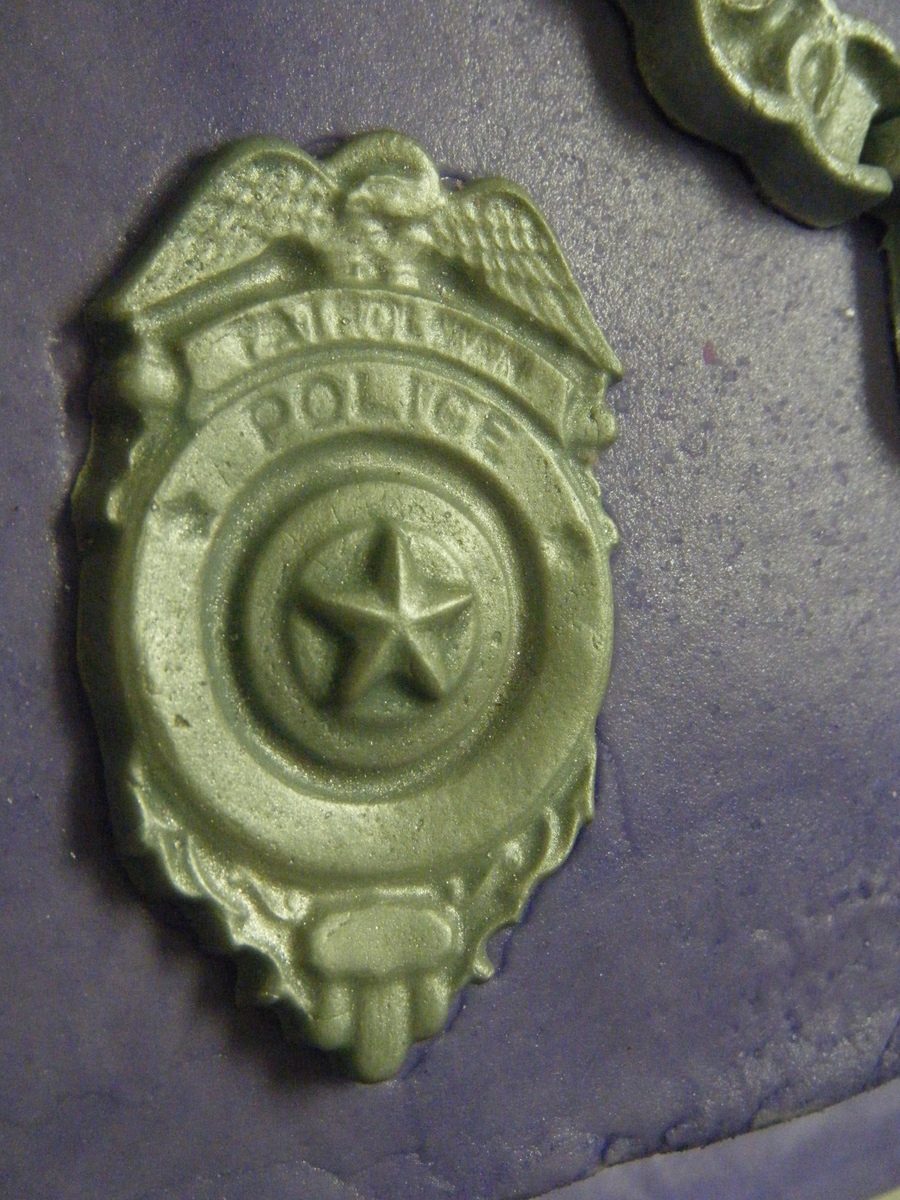 Purple Police Handcuff Birthday Cake - CakeCentral.com