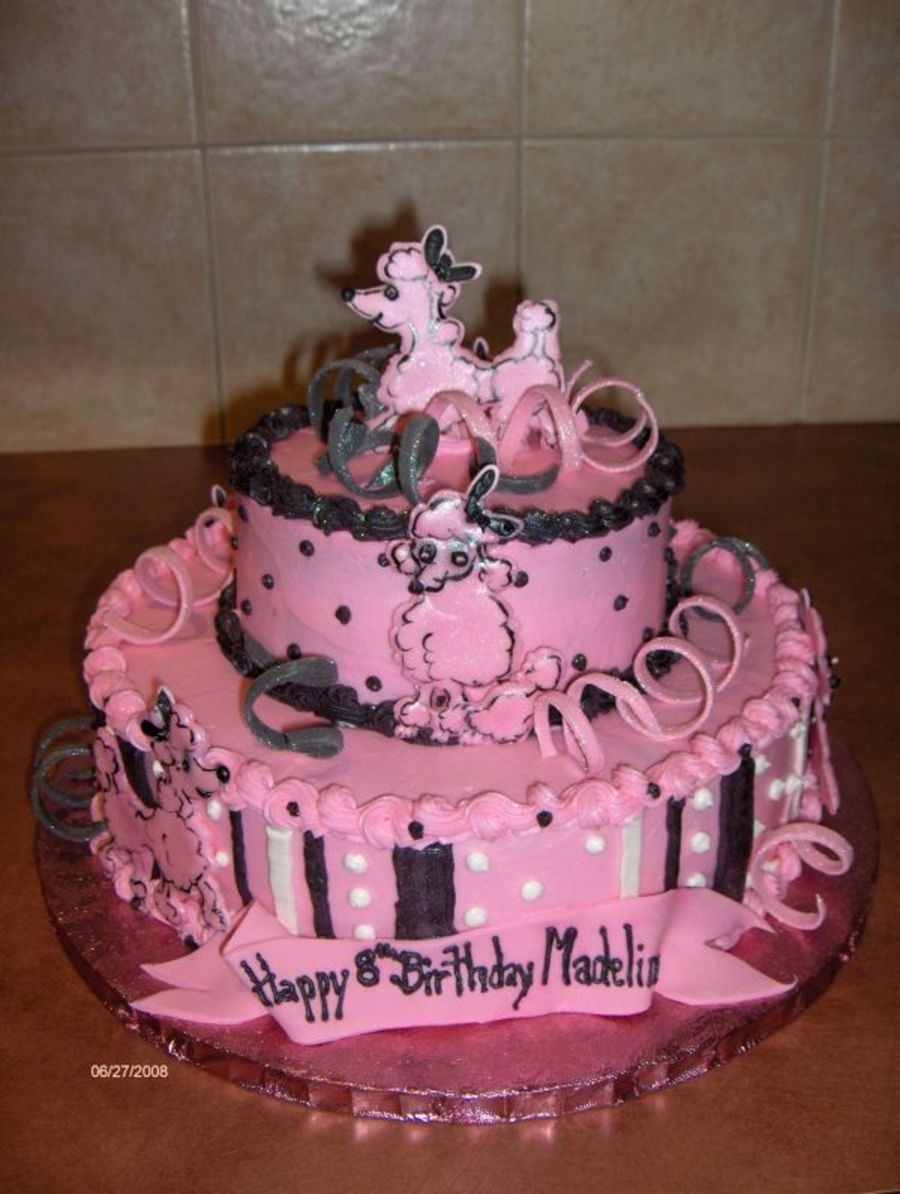 Pinky Poodle Cake - CakeCentral.com