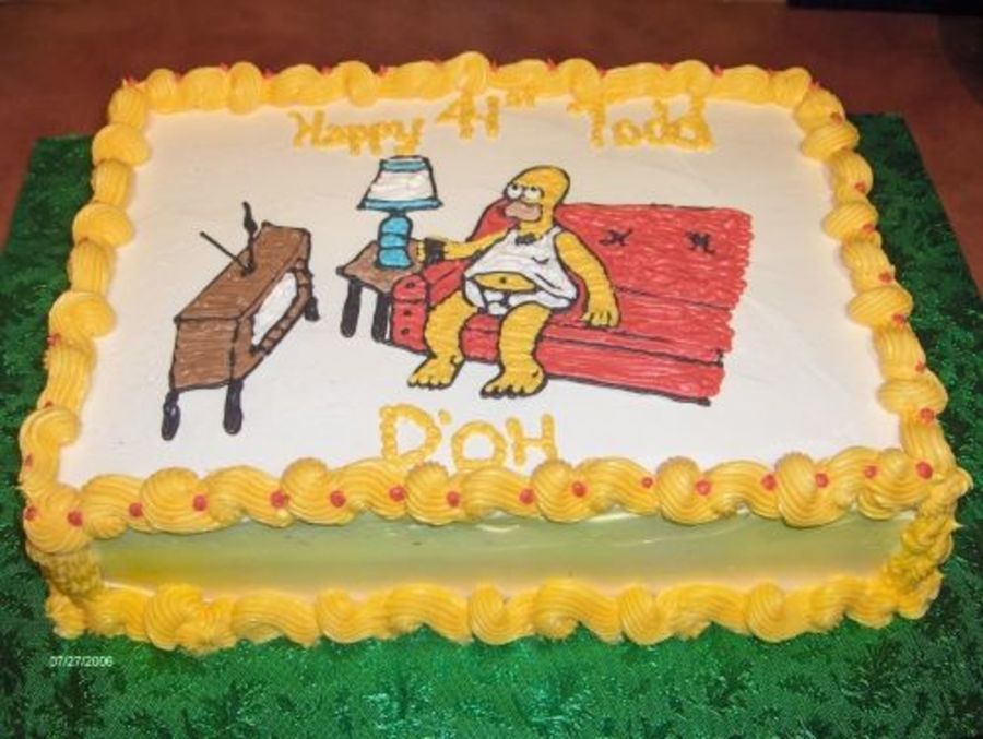 Homer Simpson Cake - CakeCentral.com