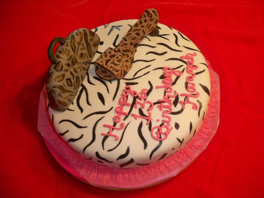 Leopard/zebra Print Cake - CakeCentral.com