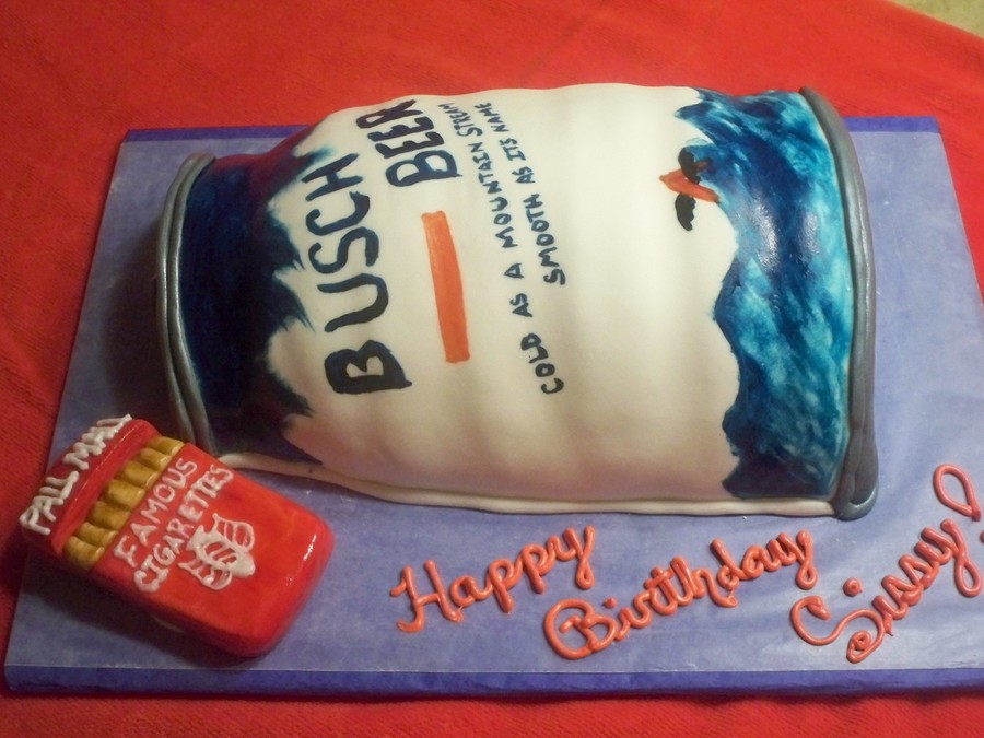 Busch Beer Birthday Cake - CakeCentral.com