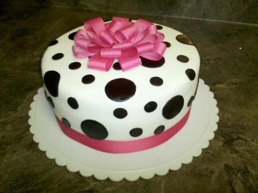 Polka Dot Birthday Cake - CakeCentral.com
