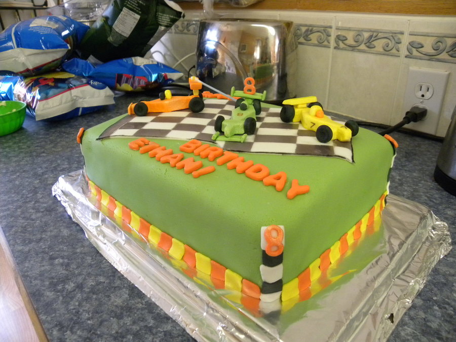 Indy Birthday Cake- Fondant - CakeCentral.com