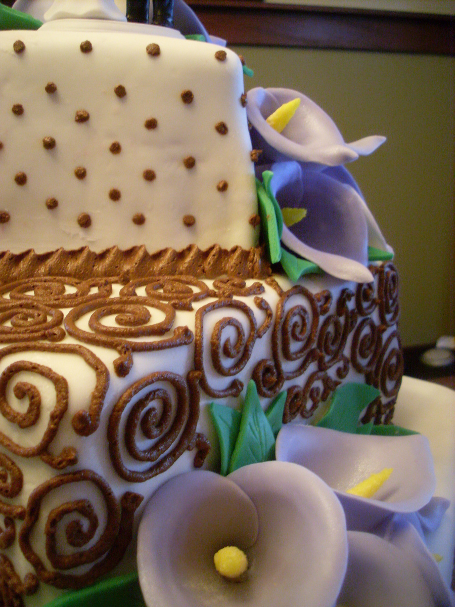Calla Lily Wedding Cake - CakeCentral.com