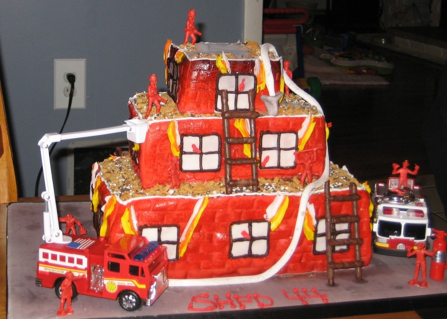 Firehouse Cake With Dry Ice Smoke - CakeCentral.com