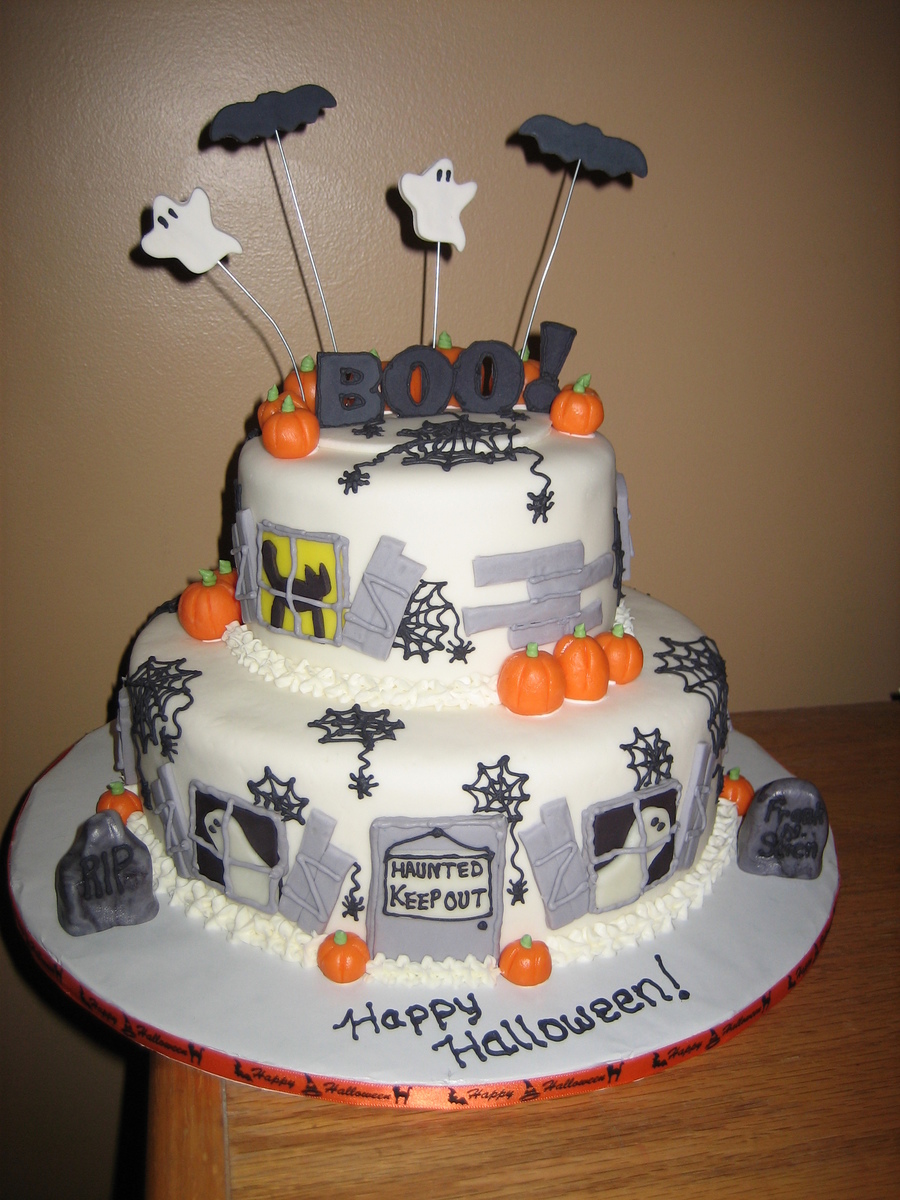 Haunted House Cake For First Grade Class - CakeCentral.com