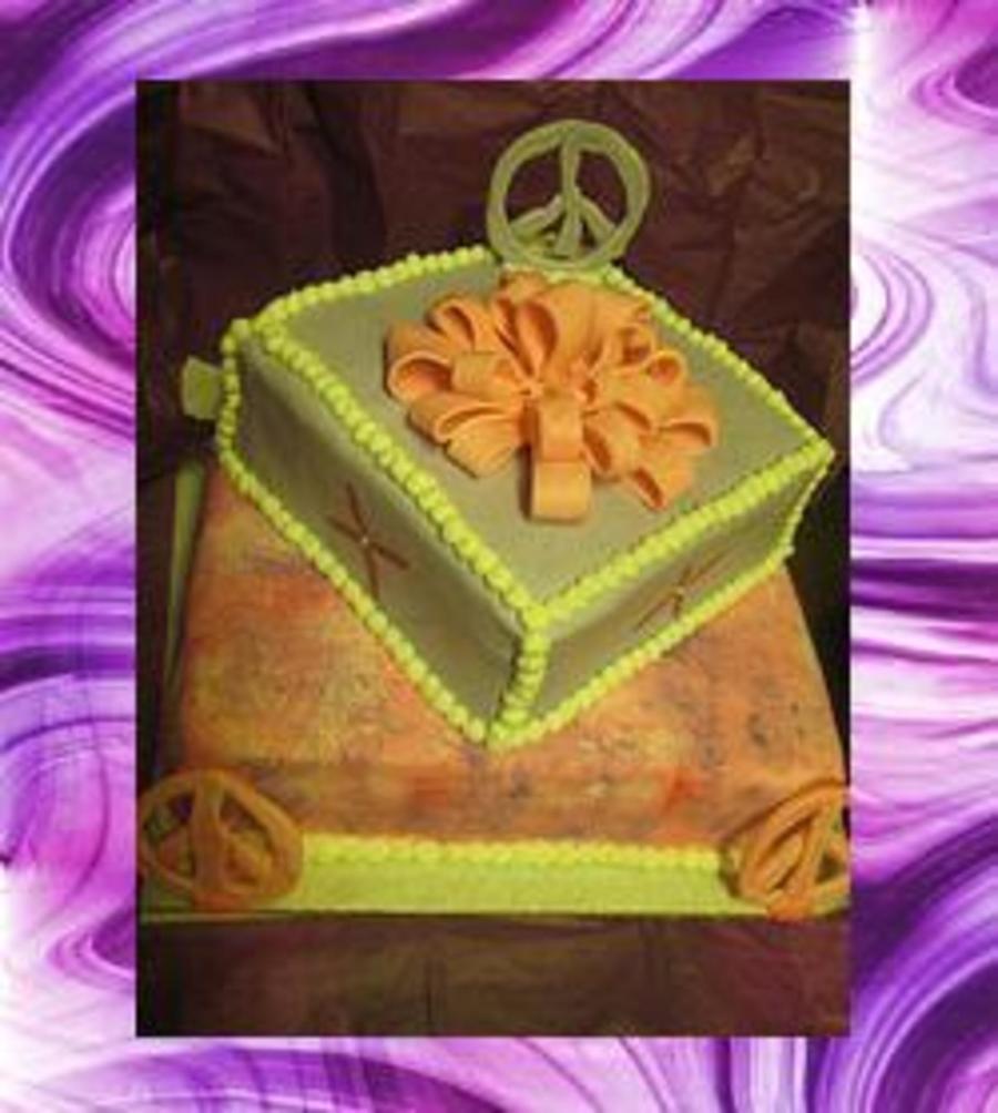 Peace Sign Birthday Cake. - CakeCentral.com