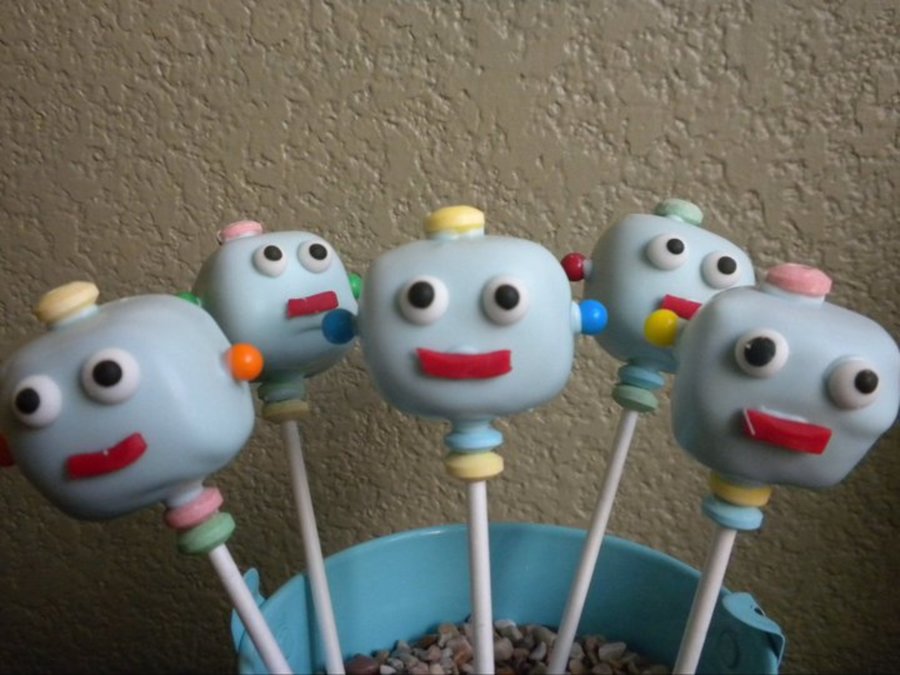 Robot Cake Pops - CakeCentral.com