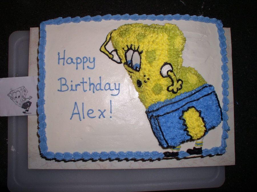 Sponge Bob Ripped Pants Cake - CakeCentral.com