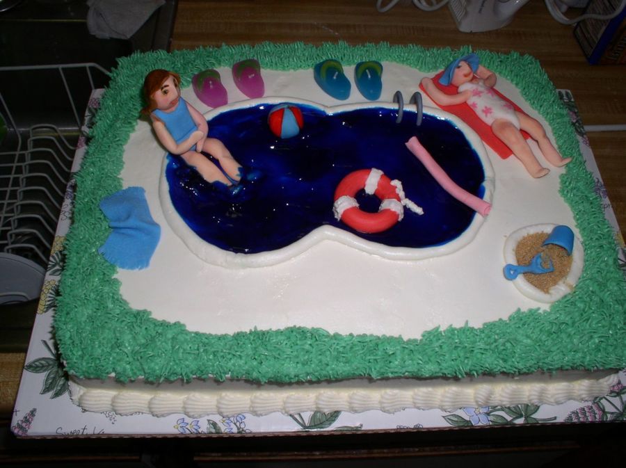 Pool Party Cake - CakeCentral.com