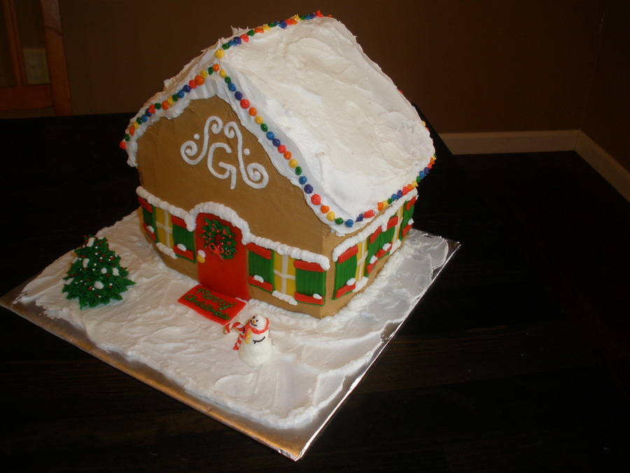 Christmas House Cake - CakeCentral.com