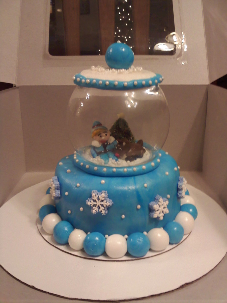 Rudolph And Hermie Snowglobe - CakeCentral.com