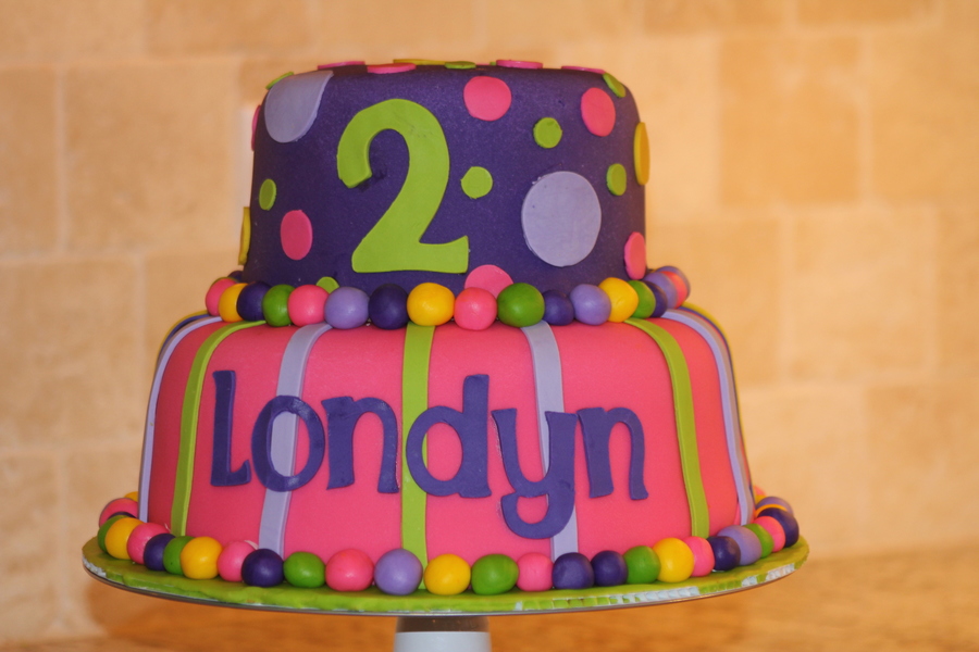 Funky Birthday Cake - CakeCentral.com