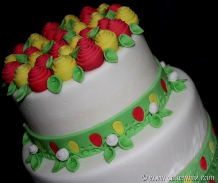 Ribbon Rose Cake - CakeCentral.com