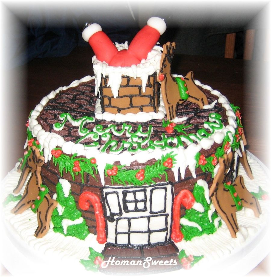 Santa Falling Down Chimney - CakeCentral.com