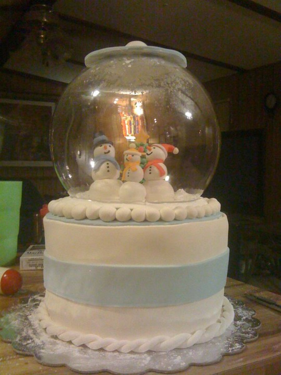 Snowglobe W/ Snow Family :-) - CakeCentral.com