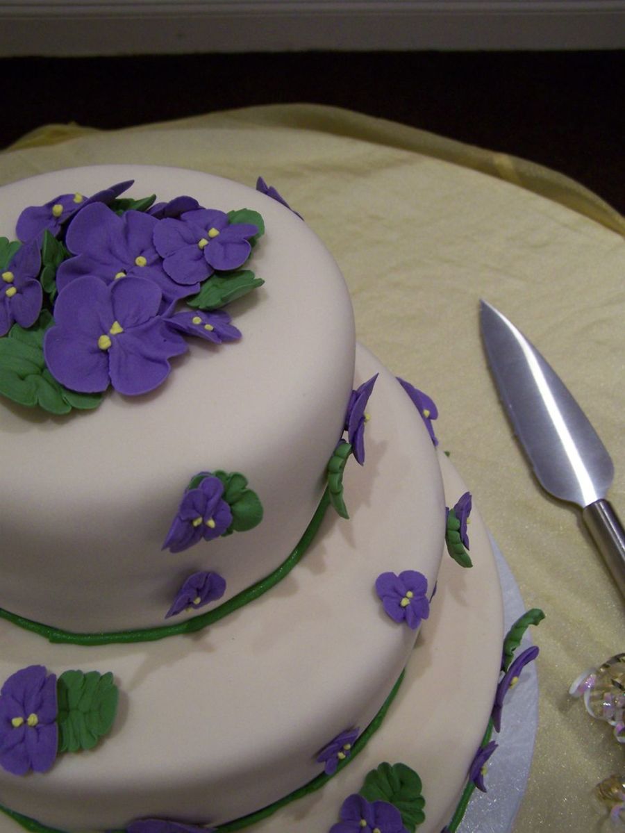 Violet 50Th Ann. Cake - CakeCentral.com