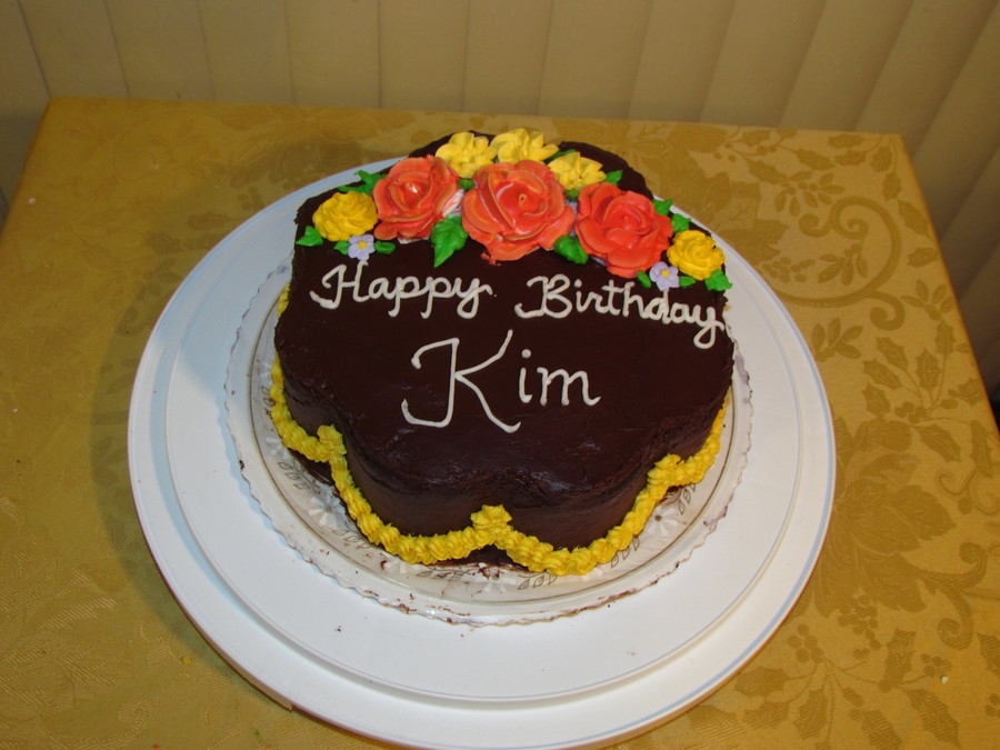 Happy Birthday Kim - Chocolate Birthday Cake - CakeCentral.com