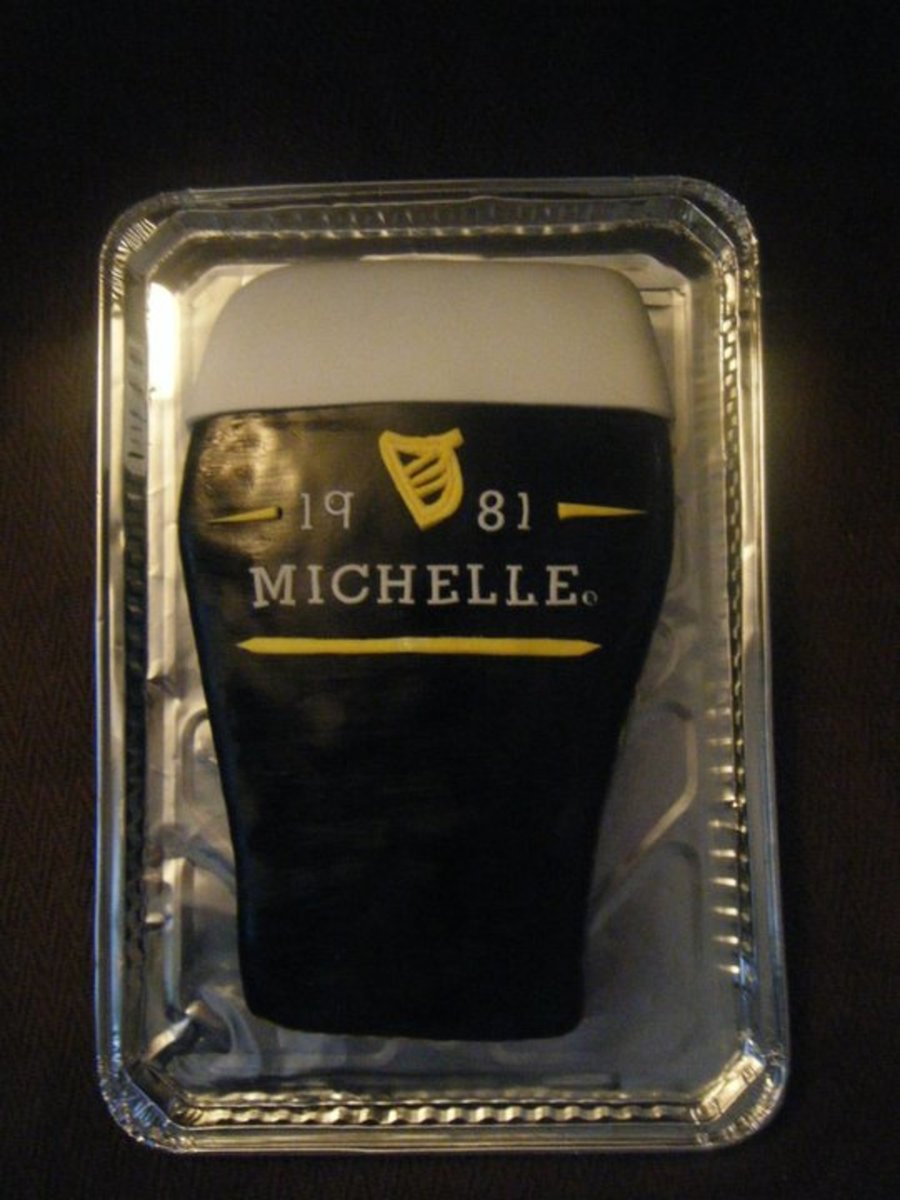 Guinness Themed Cake - CakeCentral.com